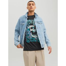 Jack & Jones Jack & Jones Herren Jeansjacke &raquo;JJIJEAN Denimjacke, ideal f&uuml;r Fr&uuml;hling, mit Knopfleiste und Taschen&laquo; Abriebeffekte, modisch, regular fit, Baumwolle 
