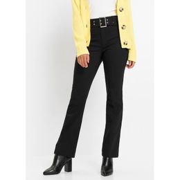 bonprix Damen bonprix Stretch-Hose aus Baumwolle, Polyester und Elasthan, Skinny fit Passform schwarz 34, N-Gr