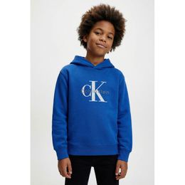 Calvin Klein Jeans Jungen Kapuzensweatshirt, Regular fit, f&uuml;r Kinder bis 16 Jahre blau 12 (152)
