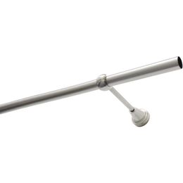 Gardinia Gardinenstange &raquo;Set Metall&laquo; &Oslash; 19 mm 1 l&auml;ufig-l&auml;ufig Fixma&szlig; 1-Lauf silber Metall B/L: 160cm &Oslash; 19mm, 1 l&auml;ufig