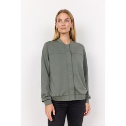 soyaconcept Damen soyaconcept Cardigan &raquo;SC-BANU 225&laquo; aus Viskosemischung mit Modal, Polyester und Elasthan, Regular Fit gr&uuml;n XL