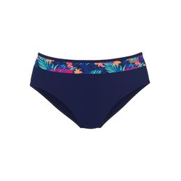 Lascana Damen Lascana Bikini-Hose mit bedruckter Blende am Bund bunt 38, N-Gr