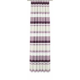 WIRTH Vorhang &raquo;Novara&laquo; Kr&auml;uselband 1 Stk. tlg. lila Jacquard, Baumwolle, Polyacryl, Polyester 145cm, Kr&auml;uselband, 135cm