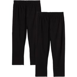 bonprix Kinder bonprix Caprileggings aus Baumwoll-Mix, Skinny Fit, Capri-L&auml;nge, im 2er-Pack 164/170, N-Gr