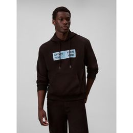 Calvin Klein Jeans Herren Kapuzensweatshirt &raquo;LS EU 350TERRY CKNY BOX GRAPHIC&laquo;, Mit Rundhalsausschnitt, regular fit schwarz L