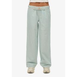 Superdry Damen Cargohose &raquo;COTTON STRIPE ELASTIC TROUSER&laquo; aus Baumwolle und Jersey, Relaxed Fit, gestreifte Optik gr&uuml;n L, N-Gr