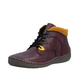 Rieker Damen Schn&uuml;rboots Stiefelette, Casualboots, High Top Sneaker mit Innenrei&szlig;verschluss braun 40