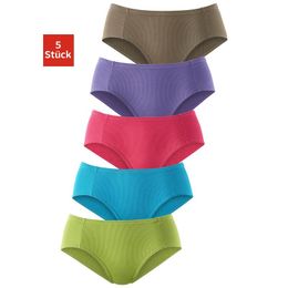 Petite Fleur By Lascana Damen petite fleur by Lascana Jazz-Pants Slips 5er-Pack, aus weicher Pikee-Qualit&auml;t bunt 36