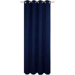 WIRTH Vorhang &raquo;Newbury&laquo; &Ouml;sen 1 Stk. tlg. blau Jacquard, Baumwolle, Polyester 145cm, &Ouml;sen, 130cm