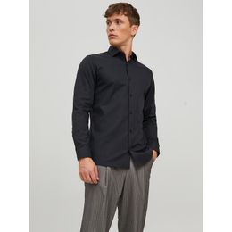 Jack & Jones Jack & Jones Herren Langarmhemd &raquo;JPRBLAPARKER Slim Fit Hemd, atmungsaktiv, ideal f&uuml;r den Alltag&laquo; Baumwolle, slim fit schwarz M, N-Gr