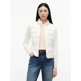 Tommy Hilfiger Damen Daunenjacke &raquo;LW DOWN KNIT MIX JACKET&laquo; ohne Kapuze Stehkragen, Materialmix mit Steppqualit&auml;t wei&szlig; M (40)