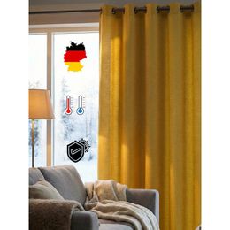 WIRTH Vorhang &raquo;Trondheim B&laquo; &Ouml;sen 1 Stk. tlg. gelb Chenille, Polyacryl 160cm, &Ouml;sen, 172cm