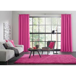 WIRTH Vorhang &raquo;Dim out&laquo; Kr&auml;uselband 1 Stk. tlg. pink Polyester 150cm, Kr&auml;uselband, 145cm
