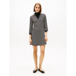 Tommy Hilfiger Damen Polokleid &raquo;MODERN CODY 3/4 SLV POLO DRS&laquo; schwarz-wei&szlig; L (40), N-Gr