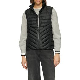 s.Oliver Damen s.Oliver Steppweste mit Stehkragen schwarz 34