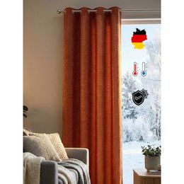 WIRTH Vorhang &raquo;Trondheim B&laquo; &Ouml;sen 1 Stk. tlg. rot Chenille, Polyacryl 145cm, &Ouml;sen, 131cm