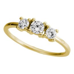 Firetti Damen Goldring &raquo;Schmuck Geschenk Gold 333 Vorsteckring Verlobungsring Lab Grown&laquo; mit Brillanten gold 16, 0,5 VS = sehr kleine Einschl&uuml;sse, 