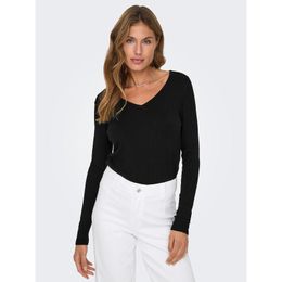 Only Damen Only Strickpullover &raquo;ONLVENICE LIFE LS VNECK PULLOVER KNT NCA&laquo; schwarz M (38)