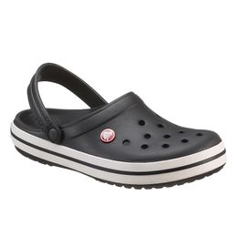 Crocs Damen Clog &raquo;Crocband&laquo; Sommerschuh, Gartenschuh, Poolslides, mit farbiger Laufsohle schwarz-wei&szlig; 43