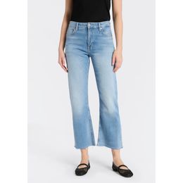 BOSS Orange Damen BOSS Orange 7/8-Jeans &raquo;SOFT KICK FLARE 2.0 Premium Damenmode&laquo; Stretch-Denim, offener Saum 34, L&auml;nge 29