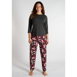 Tom Tailor Damen Tom Tailor Pyjama atmungsaktiv, Viskosemix grau 44
