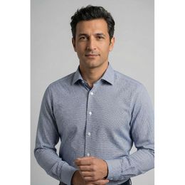 OLYMP Herren OLYMP Businesshemd &raquo;Level Five body fit&laquo; mit modischer Struktur blau 41, N-Gr