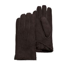 Pearlwood Damen Pearlwood Lederhandschuhe &raquo;NORTH&laquo; warm gef&uuml;ttert, Ziern&auml;hte, Temperaturregulierend braun 9