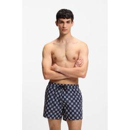 Hugo Underwear Herren HUGO Underwear Badeshorts &raquo;AARON&laquo; mit Schachbrett-Logos, elastischer Bund schwarz-wei&szlig; M (50), N-Gr