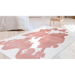 Calo-deluxe Hochflor-Teppich &raquo;Vogesen 500&laquo; rechteckig 30 mm H&ouml;he weiche Haptik, Wohnzimmer rosa Kunstfaser B : 120cm 1 Stk., 30mm, L: 160cm