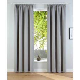 OTTO home Verdunkelungsvorhang &raquo;Solana, Gardinen mit Kr&auml;uselband, Vorh&auml;nge, Wohnzimmer, modern,&laquo; Kr&auml;uselband 2 Stk. tlg. 2er-Set Verdunklungsvorhang 