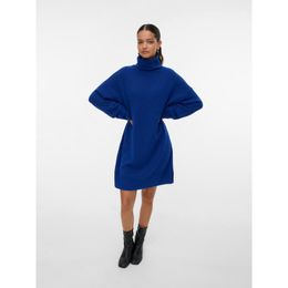 V&eacute;ro Moda Vero Moda Damen Strickkleid &raquo;VMAQUARIUS LS ROLLNECK SHORT DRESS BF&laquo; blau S, N-Gr