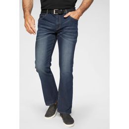 Arizona Herren Bootcut-Jeans &raquo;Mike&laquo; ausgestelltes Bein, niedrige Leibh&ouml;he, Stretch-Qualit&auml;t blau 34, N-Gr