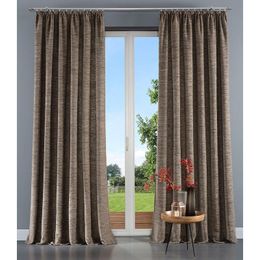 WIRTH Vorhang &raquo;Trondheim 328 g/m&sup2;&laquo; Schlaufen 1 Stk. tlg. grau Chenille, Polyacryl 245cm, Schlaufen, 132cm