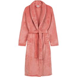 Good Morning Bademantel &raquo;Good Morning Bathrobe uni&laquo; Packung, 1x Bademantel, 1 Stk. Schalkragen, G&uuml;rtel, Taschen, Damen & Herren, Velours, Glanz rosa 