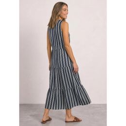 Street One Damen Street One Maxikleid Ohne Taschen Sommerkleid mit Volants und Streifenmuster 34, N-Gr