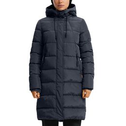 Qs Damen QS Steppjacke mit Kapuze lang, mit Kapuze grau M