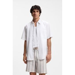 BOSS Orange Herren BOSS Orange Kurzarmhemd Regular Fit, Kentkragen, Kurzarm L (41/42), N-Gr