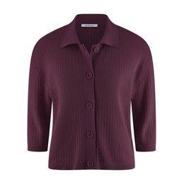 Peter Hahn - Strickjacke mit 3/4-Arm, lila, Gr. 44 / L - Baumwolle