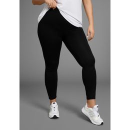Laura Scott Curve Damen Laura Scott CURVE Leggings &raquo;Gro&szlig;e Gr&ouml;&szlig;en&laquo; mit dekorativen Details im Jeggings-Look schwarz 58, N-Gr