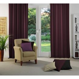 WIRTH Vorhang &raquo;Newbury&laquo; Kr&auml;uselband 1 Stk. tlg. lila Jacquard, Baumwolle, Polyester 175cm, Kr&auml;uselband, 130cm