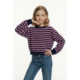 Kids Only M&auml;dchen KIDS Only Rundhalspullover &raquo;KOGNEWPIUMO L/S PULLOVER CP KNT NOOS&laquo; Kunstfaser blau 146/152