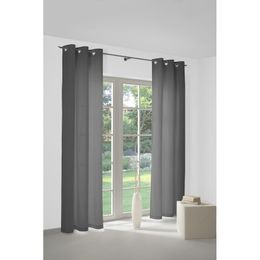 WIRTH Vorhang &raquo;Neveres&laquo; &Ouml;sen 1 Stk. tlg. grau Jacquard, Baumwolle 175cm, &Ouml;sen, 135cm
