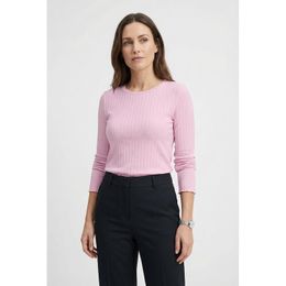Richroyal Damen RICHROYAL Longsleeve perfekt zum drunterziehen, mit Rollkante am Ausschnitt rosa XL