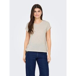 Only Damen Only Kurzarmshirt &raquo;ONLCLAUDIA S/S GLITTER STRIPE TOP JRS&laquo; gold S