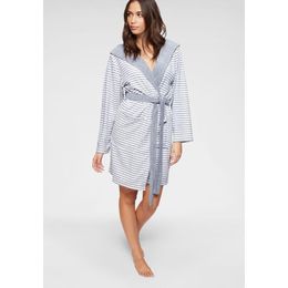 Kangaroos Damenbademantel &raquo;Luana, ideal f&uuml;r Sauna & Spa, Hotelbademantel, Morgenmantel&laquo; 1 Stk. Streifen - Bademantel f&uuml;r Damen, gestreift, XS-3XL grau