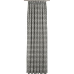 Adam Vorhang &raquo;Romantic Puligny Light&laquo; Kr&auml;uselband 1 Stk. tlg. aus 100% Bio-Baumwolle grau Jacquard, Baumwolle (Bio-Baumwolle) 145cm, Kr&auml;uselband, 145cm