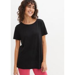 bonprix Damen bonprix T-Shirt Loose Fit, Kurzarm-Design, f&uuml;r sportliche Aktivit&auml;ten schwarz 52/54 (XXL)