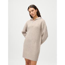 Leger Damen LeGer Strickkleid &raquo;Noelia, LeGer by Lena Gercke&laquo; Stehkragen mit Rei&szlig;verschluss, Grobstrick beige 38, N-Gr