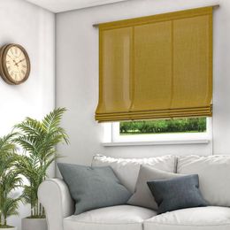Neutex for you! Raffrollo &raquo;Mara-ECO&laquo; mit Stangendurchzug freih&auml;ngend gelb Jacquard, Obermaterial: 100% Polyester 140cm, Stangendurchzug, 140cm