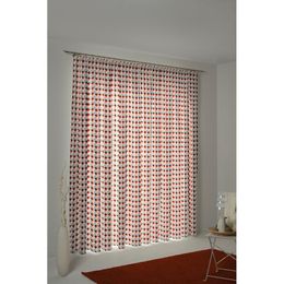 Adam Vorhang &raquo;Circles&laquo; Kr&auml;uselband 1 Stk. tlg. aus 100% Bio-Baumwolle orange Jacquard, Baumwolle (Bio-Baumwolle) 145cm, Kr&auml;uselband, 145cm